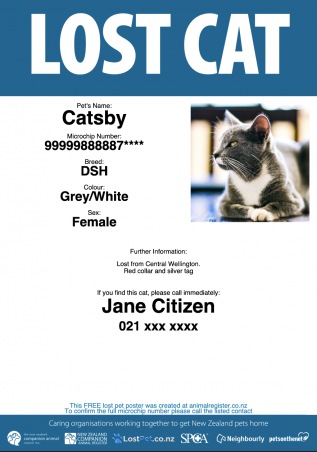 Lost pet advice » Companion Animal Register
